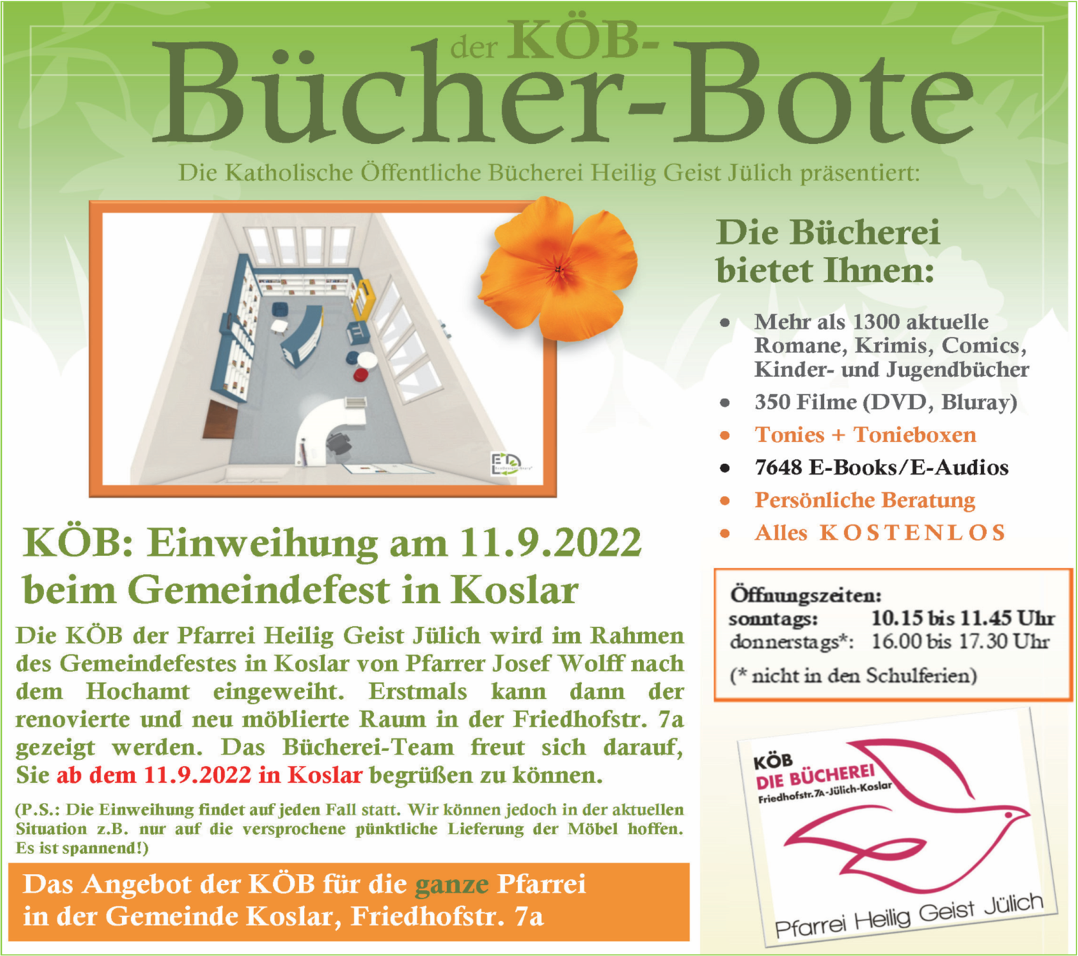 Einweihung der neuen KÖB in Koslar | Pfarrei Heilig Geist Jülich